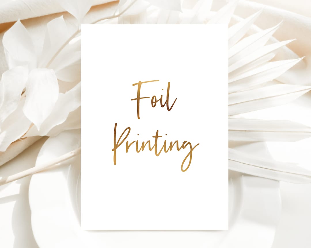 Foil Printed Invitations With Envelopes, Custom Foil Printing, 5x7 ...