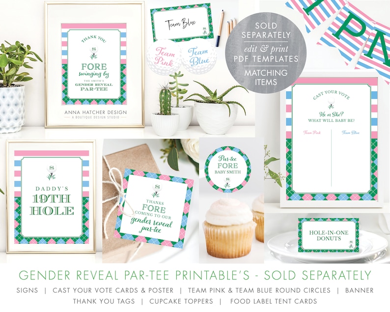 Golf Gender Reveal Par-tee Invitation Golf Theme Party - Etsy