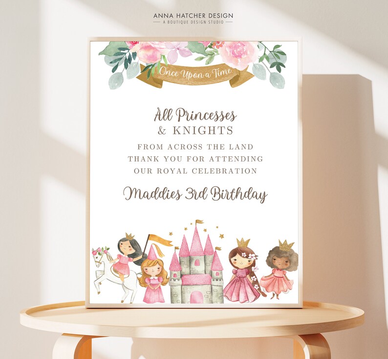 Princess Birthday Birthday Party Editable Canva Templates, Printable ...