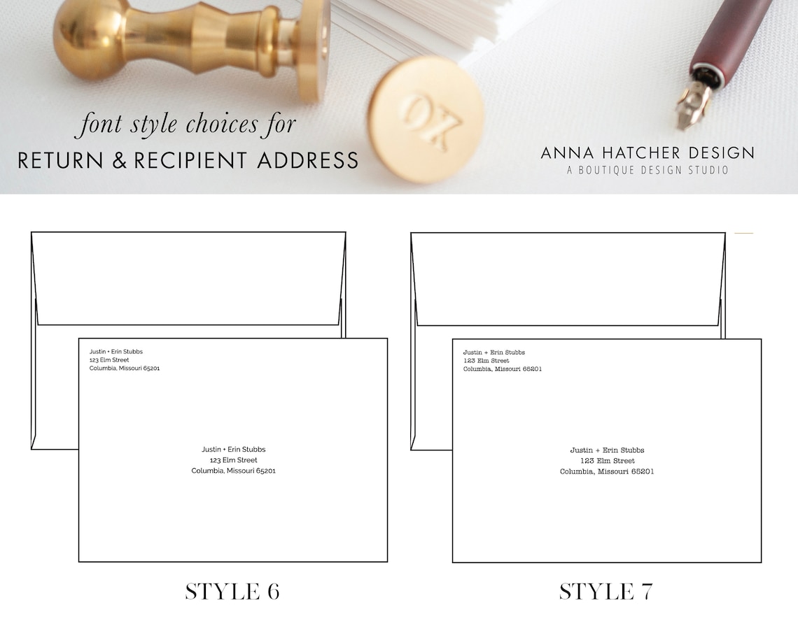 Add on Envelope Printing, A7 and A2 Size, Recipient Addresses And/or ...