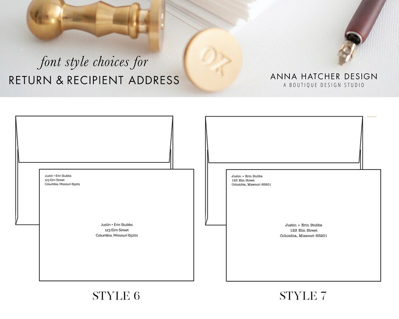 Add on Envelope Printing, A7 and A2 Size, Recipient Addresses And/or ...