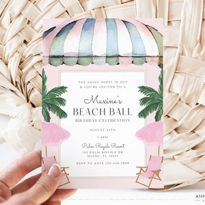 Palm Royale Themed Birthday Weekend Invitation and Itinerary, Royale ...