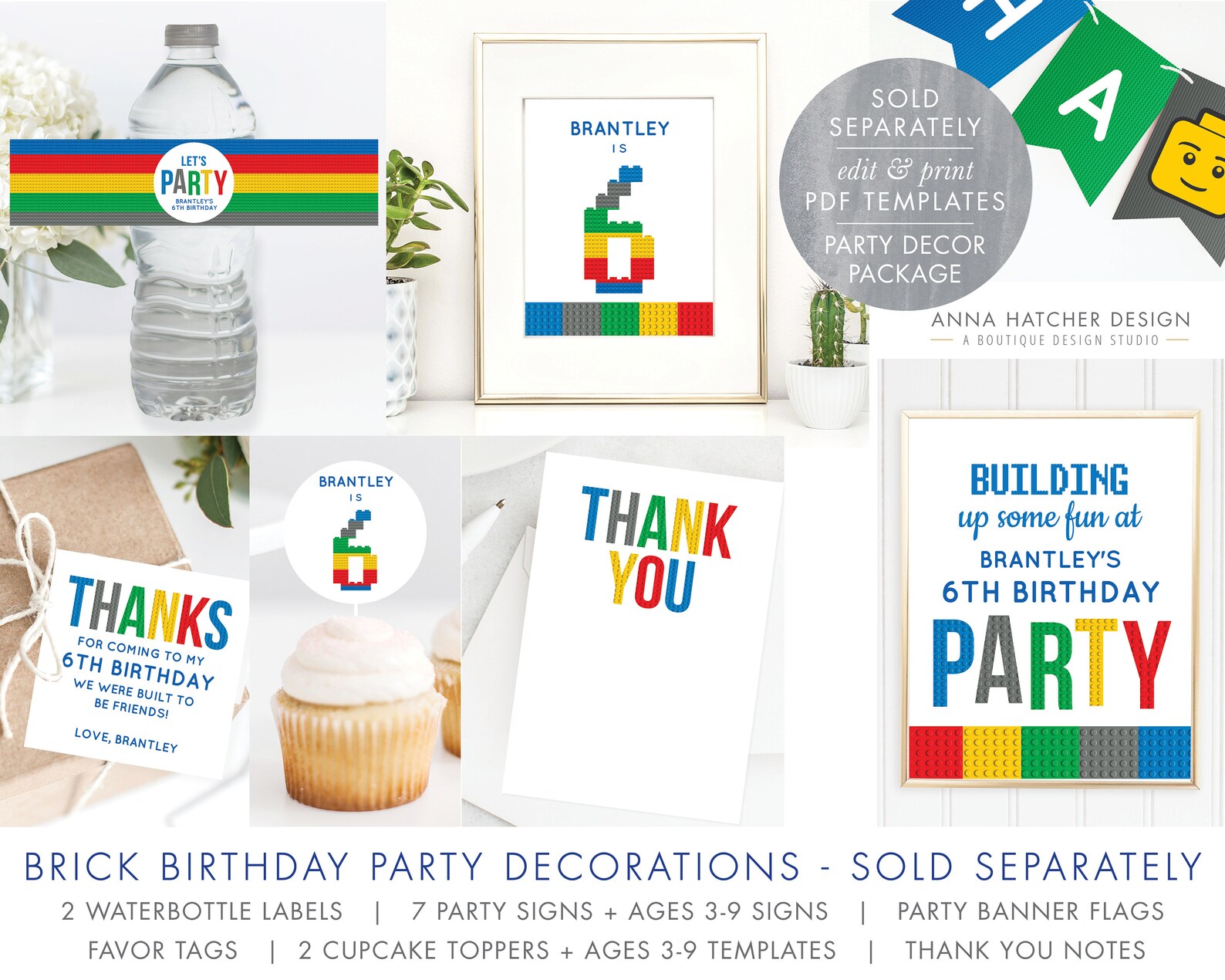 Brick Building Birthday Party Invitation Building Blocks | Etsy