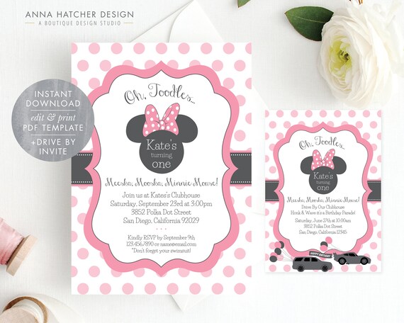 Diy Minnie Mouse Invitations