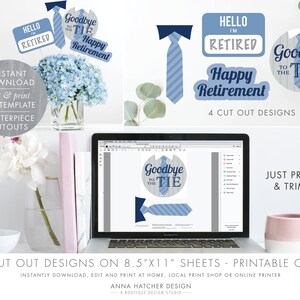 Retirement Party Decorations Goodbye to the Tie DIY Printable - Etsy