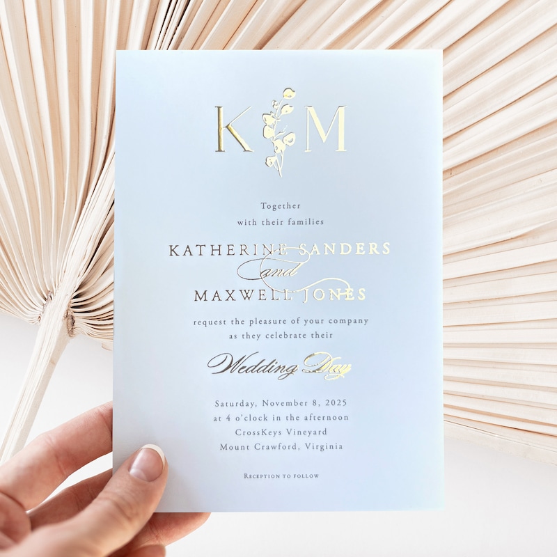 Gold Wedding Invite - Etsy