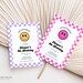Smiley Face Checkered Birthday Party Pack, Any Color Checker Board ...