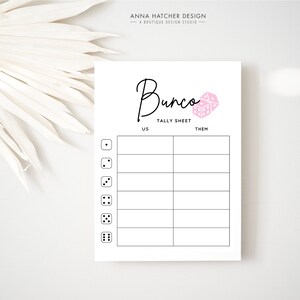 Bunco Printable's, Instant Download Bunco Dice Game Score Sheets, Tally ...