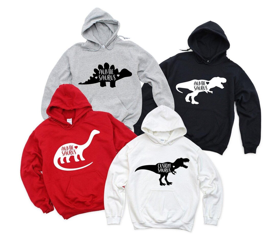 Custom Dinosaur Hoodie, Auntie Saurus Hoodie, Best Auntie Ever Hoodie ...