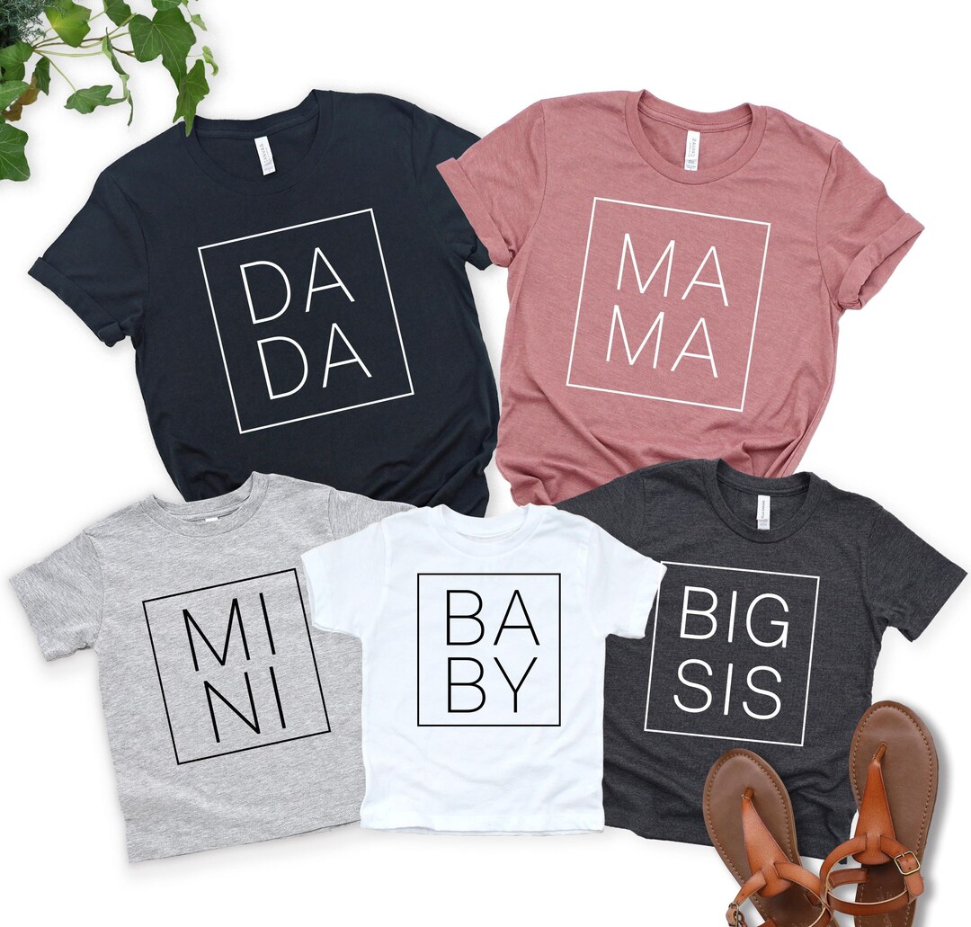 Family Matching Shirt, Family Tees, Cool Family T-shirts, Dada-mama ...