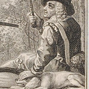 Rare Antique Steel Engraving: 'men on the Hunt' by Domhein - Vintage ...