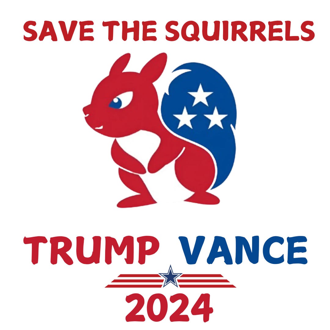 Save the Squirrels Trump Vance 2024 Digital Artwork PNG & SVG Files for Instant Download - Etsy