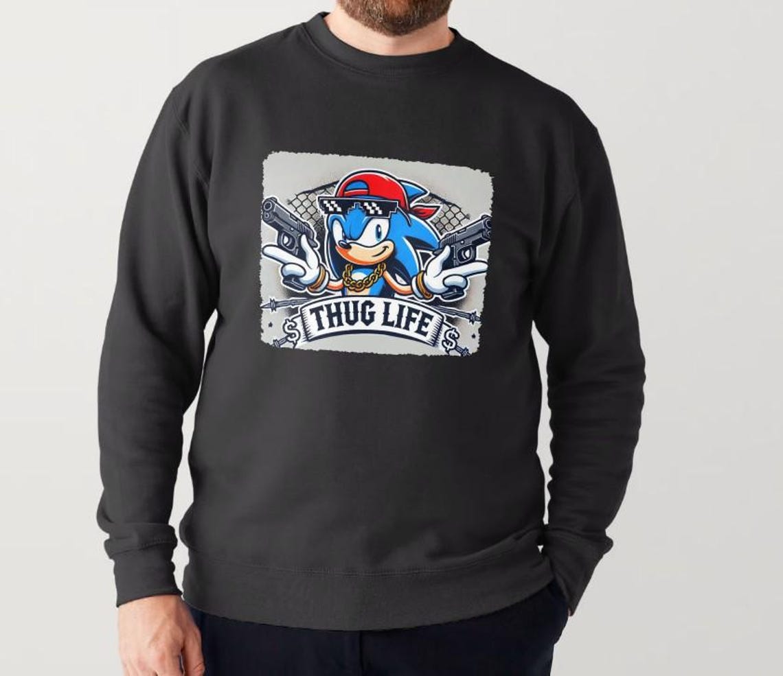Sonic Thug Life,png,gangsta,street Style - Etsy