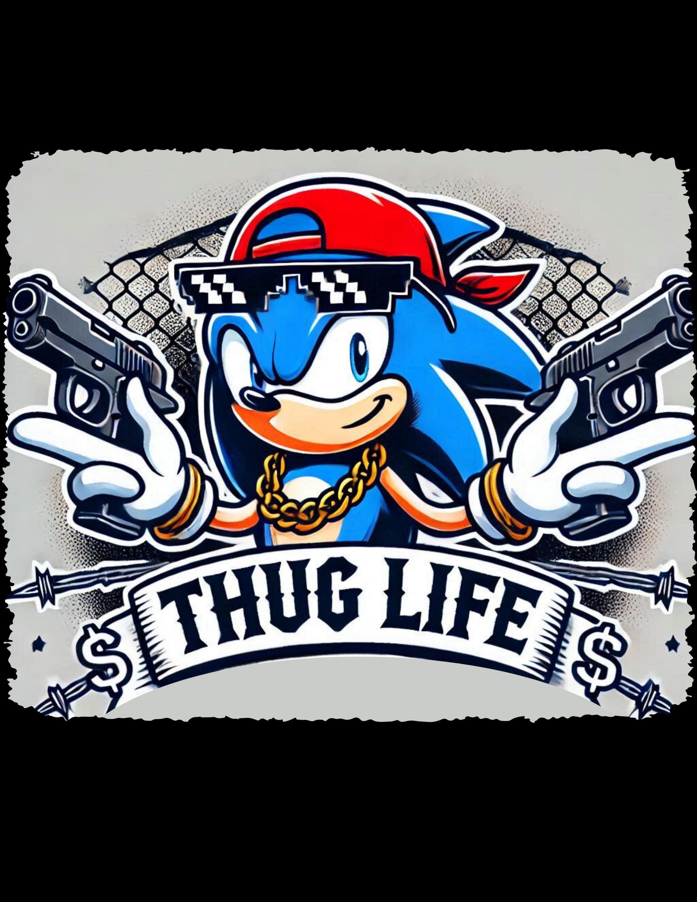Sonic Thug Life,png,gangsta,street Style - Etsy