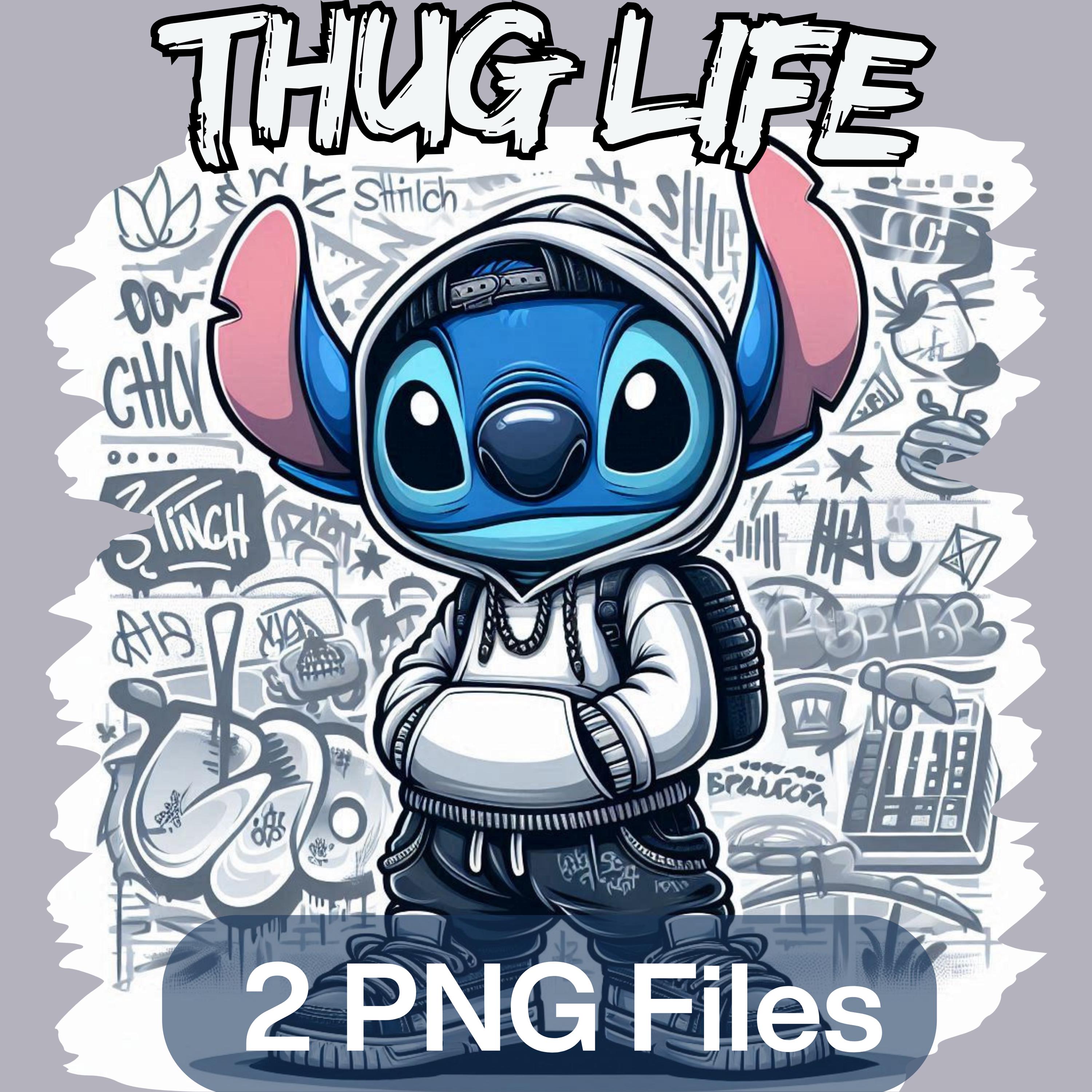 Stitch Thug Life PNG: Graffiti Cartoon (digital Download) - Etsy