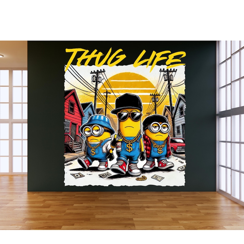 Minions Thug Life,png,gangsta,gun,street Wear. - Etsy