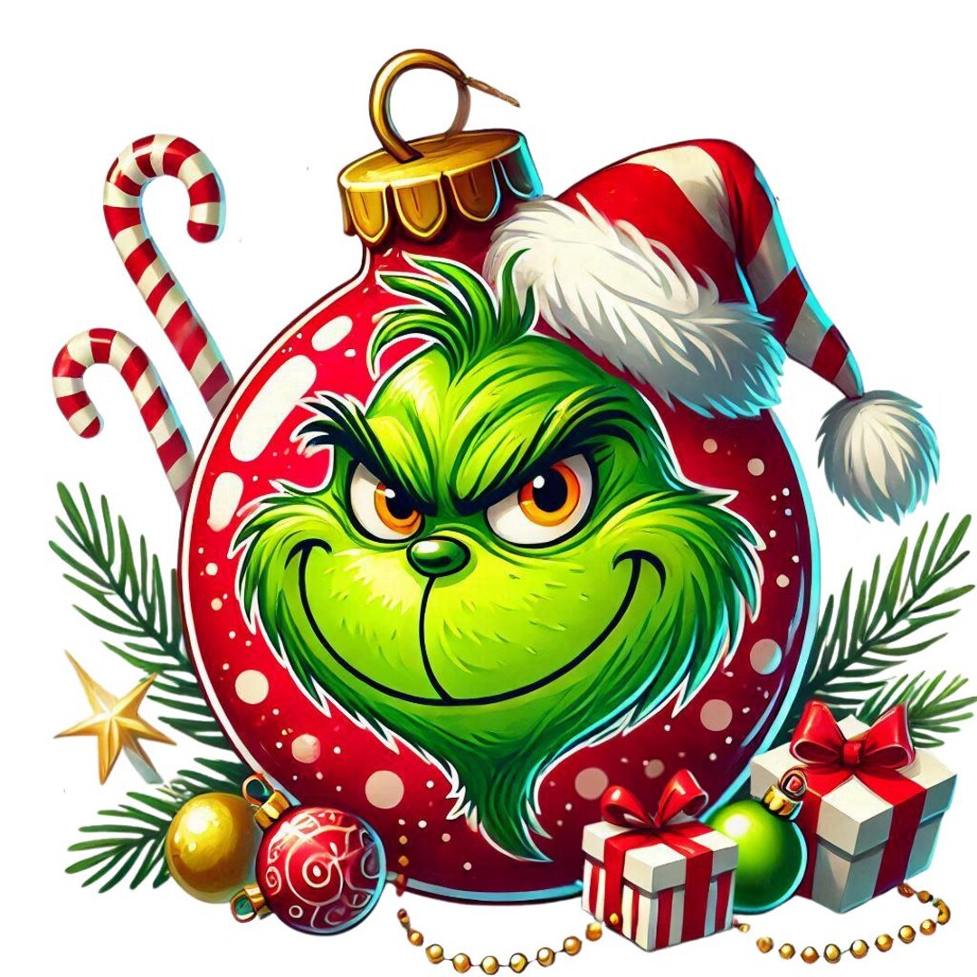 Grinch Christmas Ball,png,christmas Decoration - Etsy