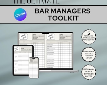 Ultimate Bar Management Toolkit | Bar Owner Templates, Checklist ...