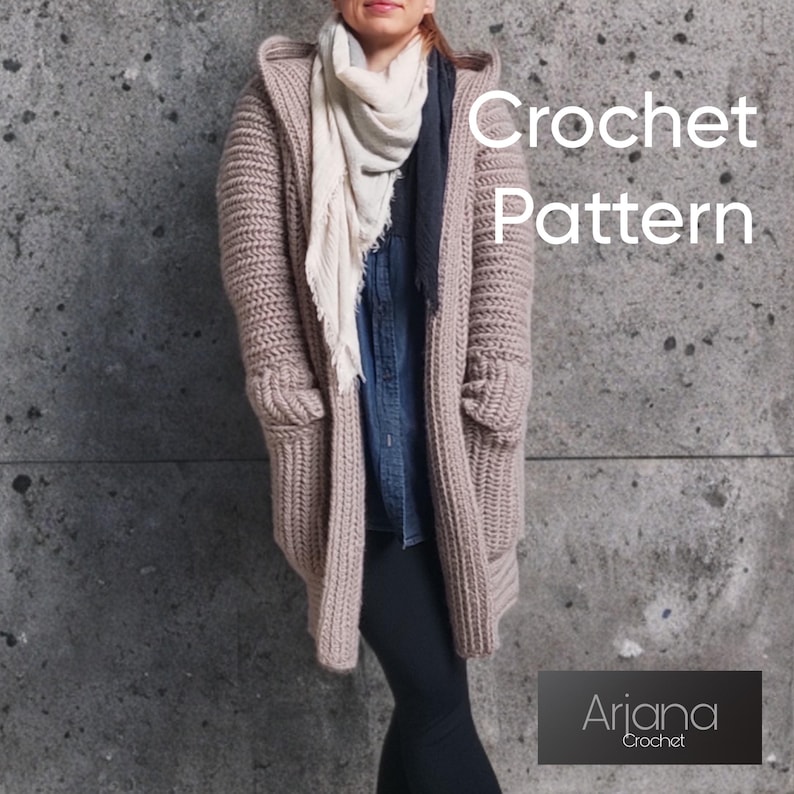 Crochet Cardigan Pattern, Anki - Etsy