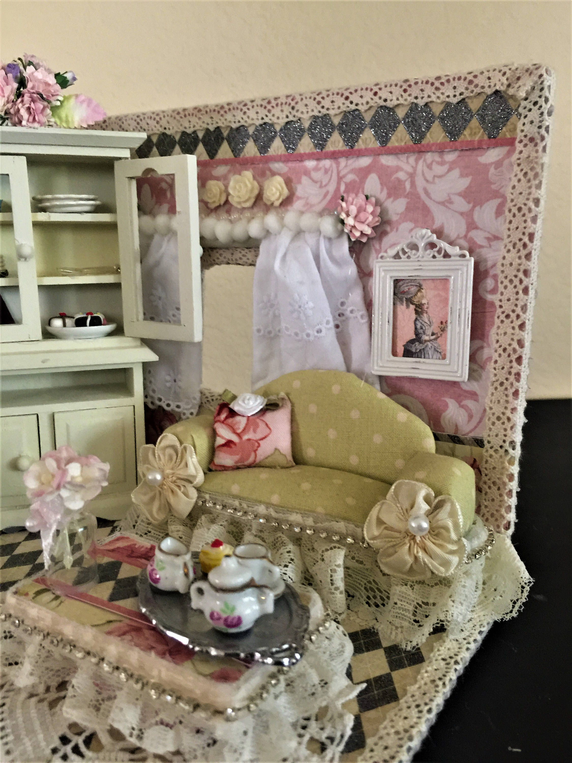 Miniature Shabby English Tea Sitting Room - Etsy