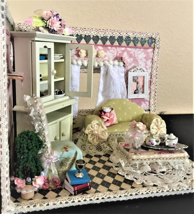 Miniature Shabby English Tea Sitting Room - Etsy