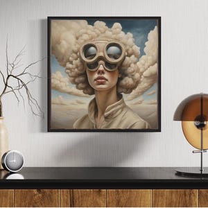 Stunning Female Pilot Oil Painting Portrait Inspired by 'the Aviator ...