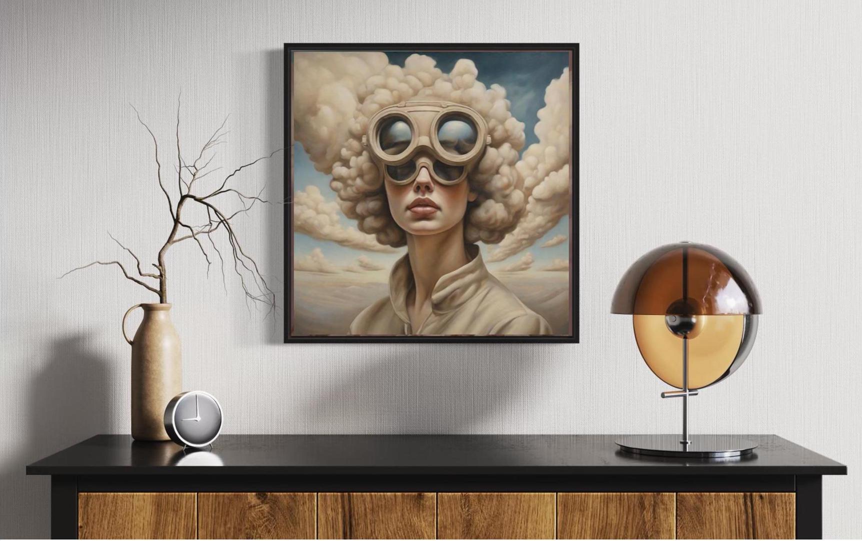 Stunning Female Pilot Oil Painting Portrait Inspired by 'the Aviator ...