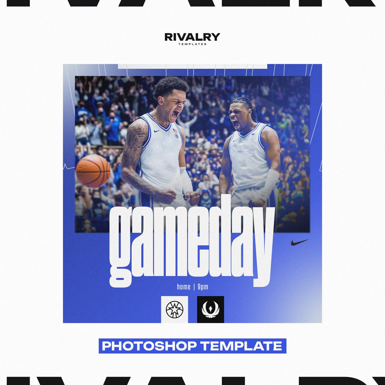 Gameday Sports Team Canva Template | Editable Gameday Graphics for ...