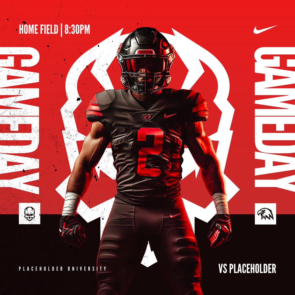 Gameday Sports Team Canva Template | Editable Gameday Graphics for ...