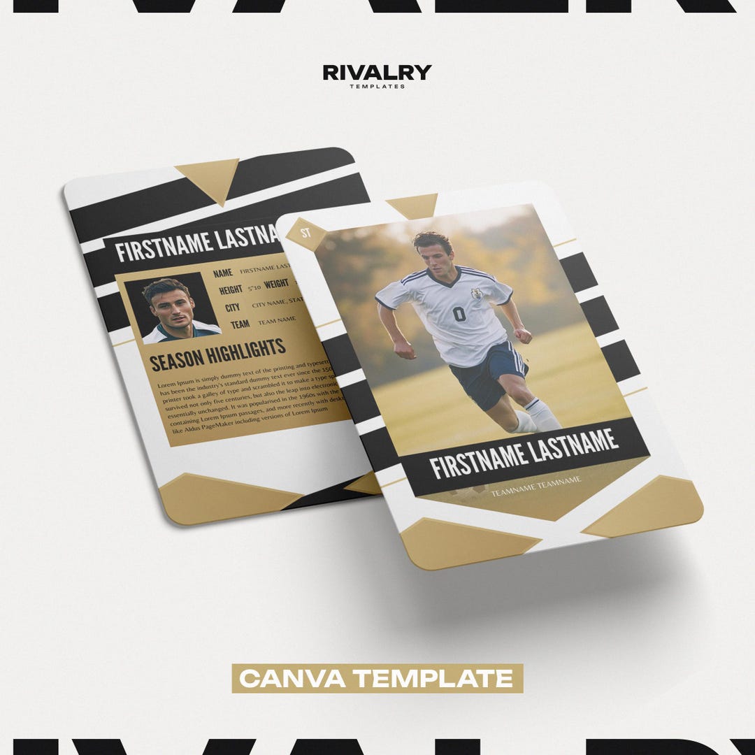 Editable Sports Card Template | Custom Trading Card Design ...