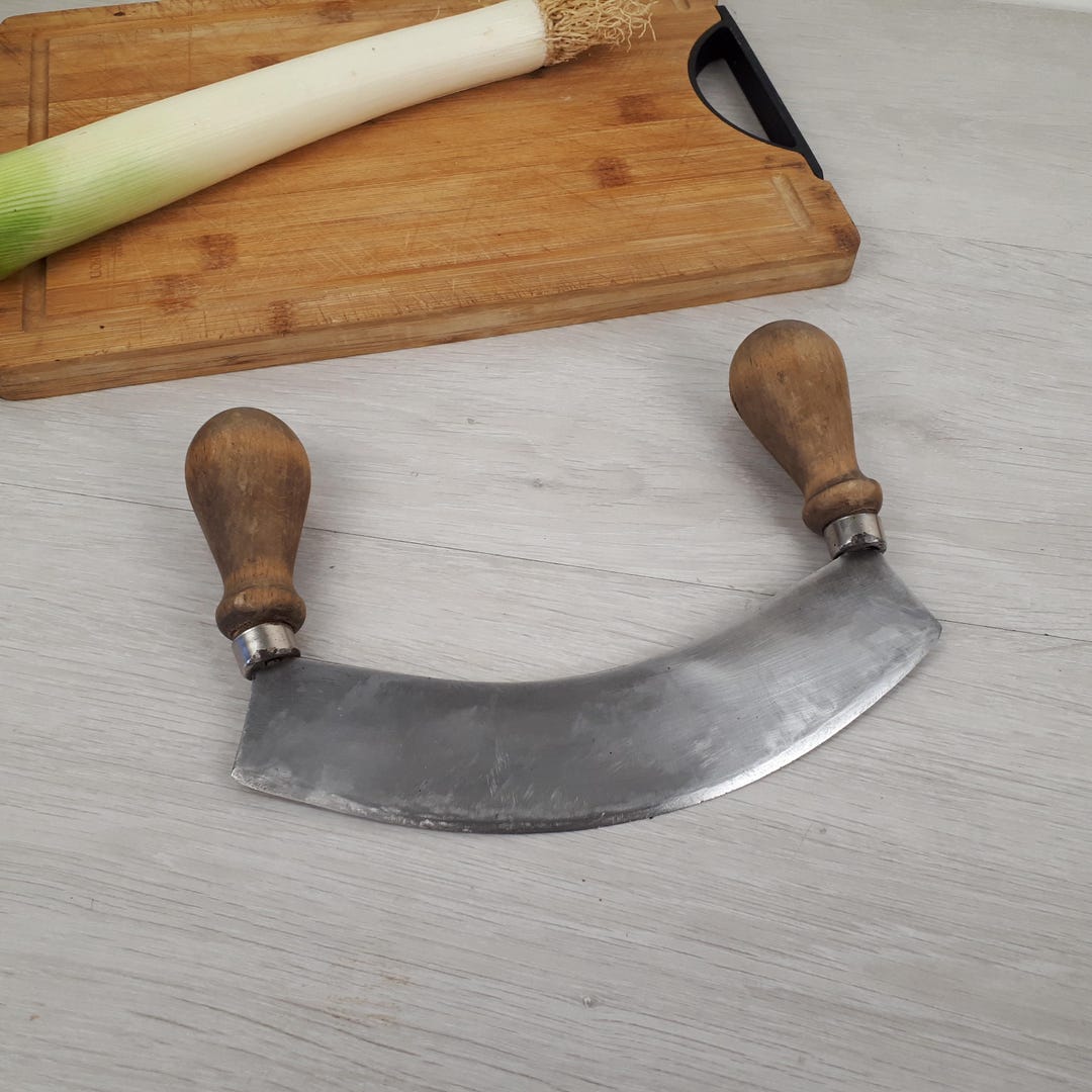 Antique Herb Chopper, Condiment Knife, Rustic Kitchen Utensil, Two ...