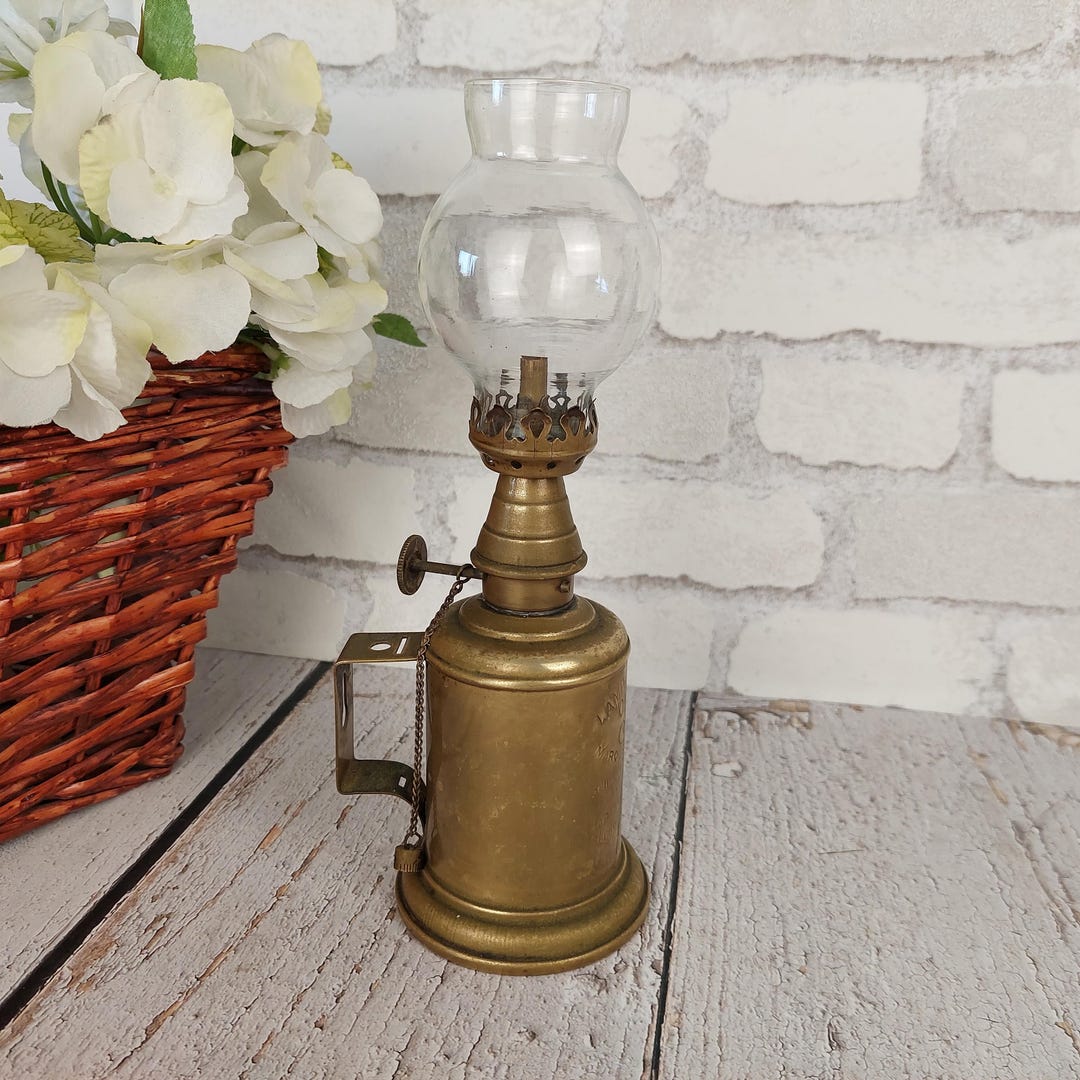 Antique French Vintage Petrol Lamp, Antique Handmade Olympe Lamp in ...