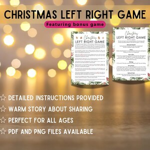 Christmas Left Right Gift Exchange Game: Printable Holiday Party ...