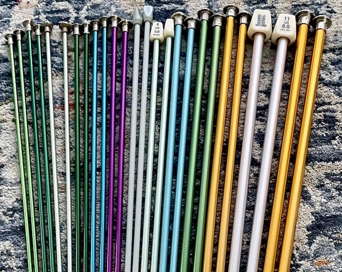 Vintage Knitting Needles Straight Single Point Metal Susan Bates Boye ...