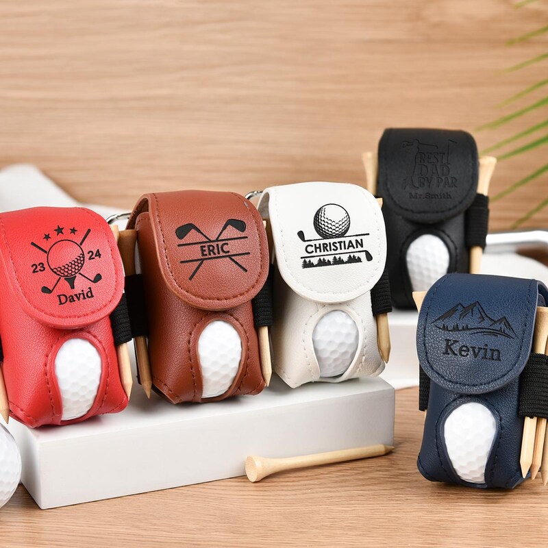 Golf Ball Leather Pouch - Etsy