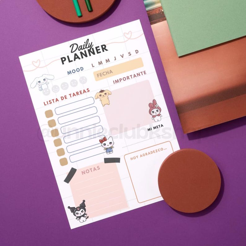 Sanrio Weekly Planner - Etsy