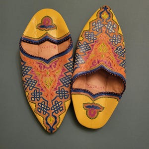 Berber Babouches ,leather Babouches , Handcrafted, Woman's Babouche ...