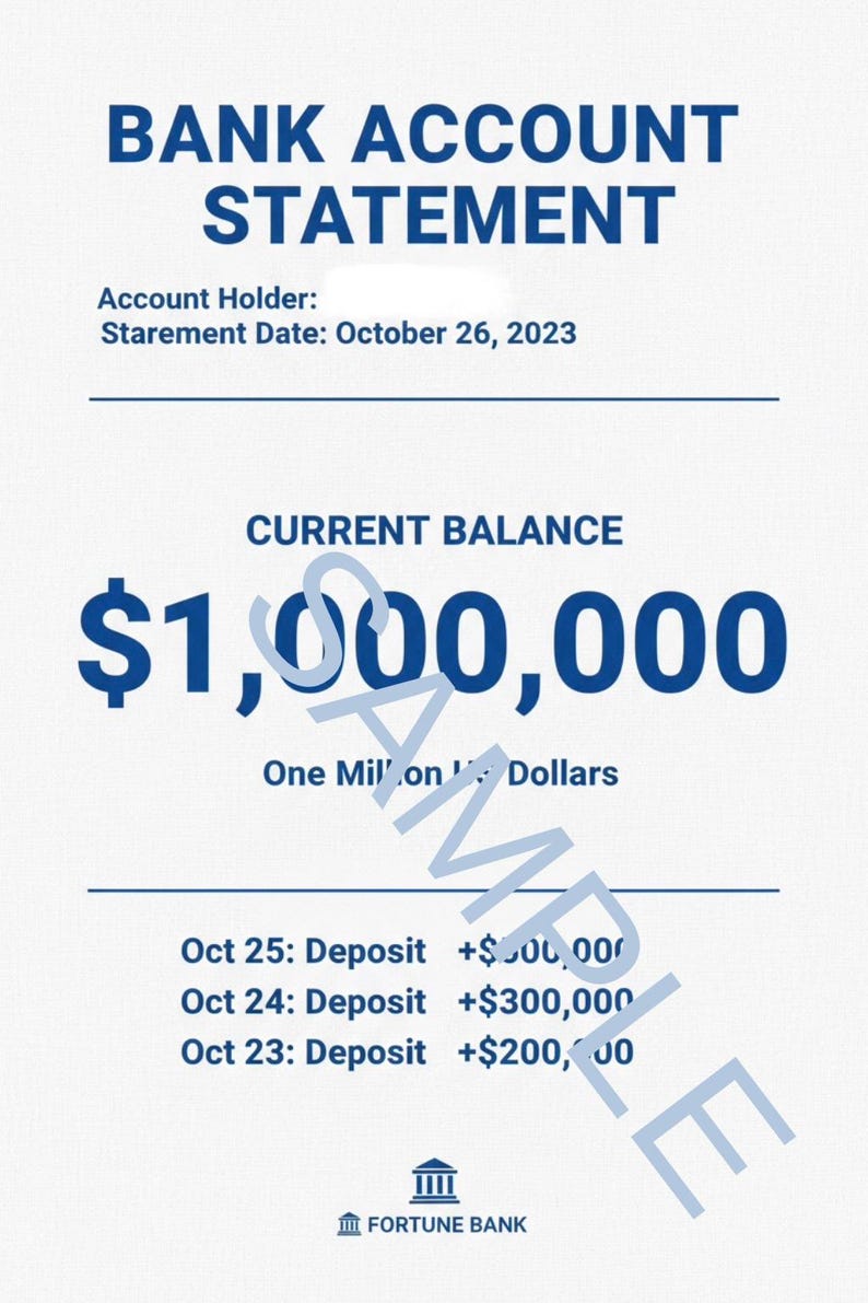 Custom Millionaire Motivation Statement – Personalized Printable Bank ...