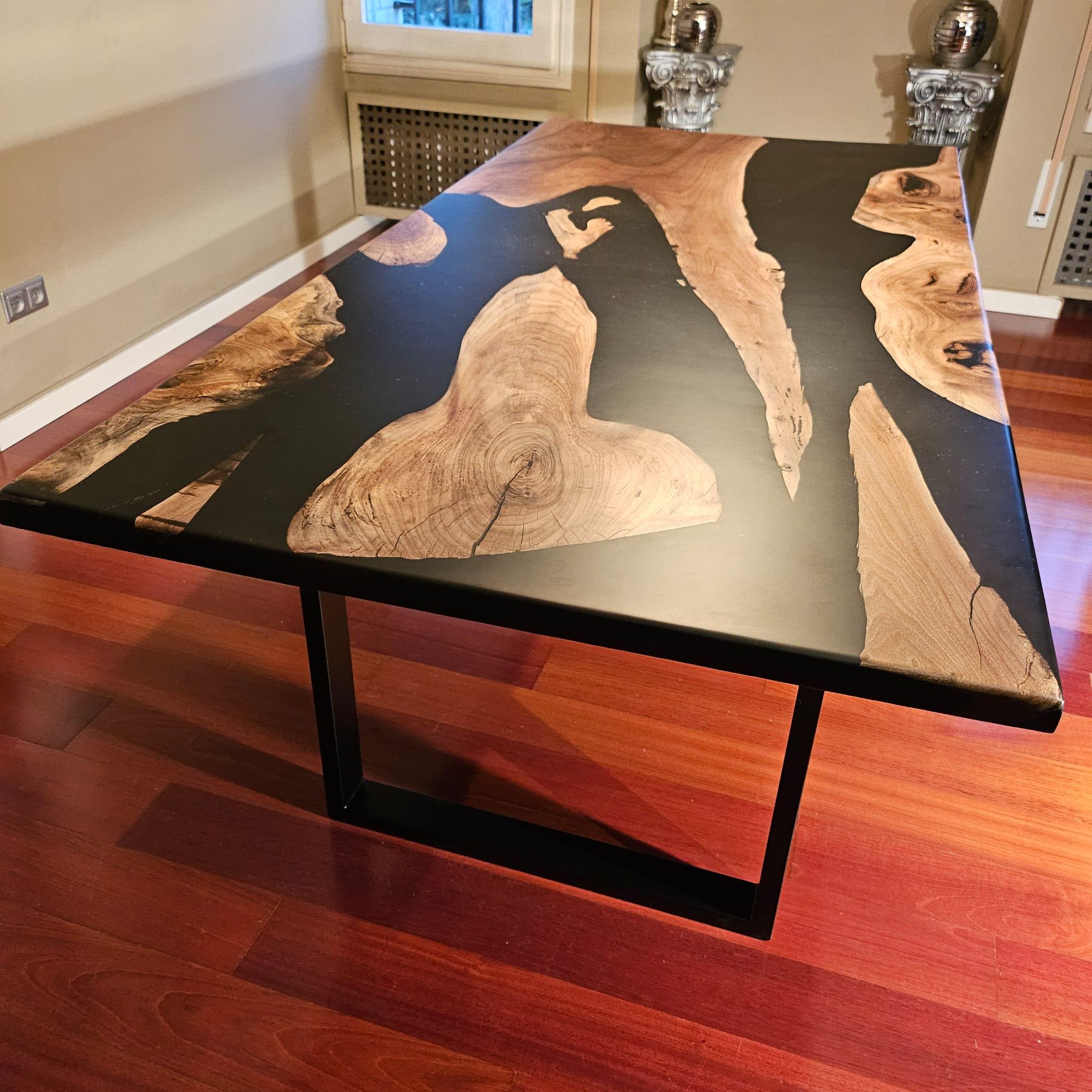 Black Walnut Epoxy Table - Etsy