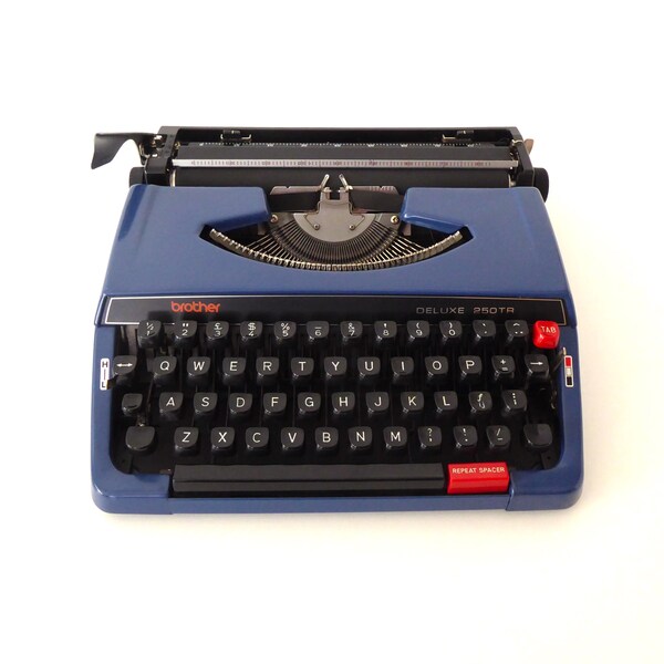 Blue Typewriter - Etsy