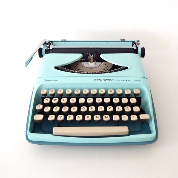 Blue Typewriter - Etsy