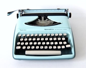 Blue Typewriter | Etsy