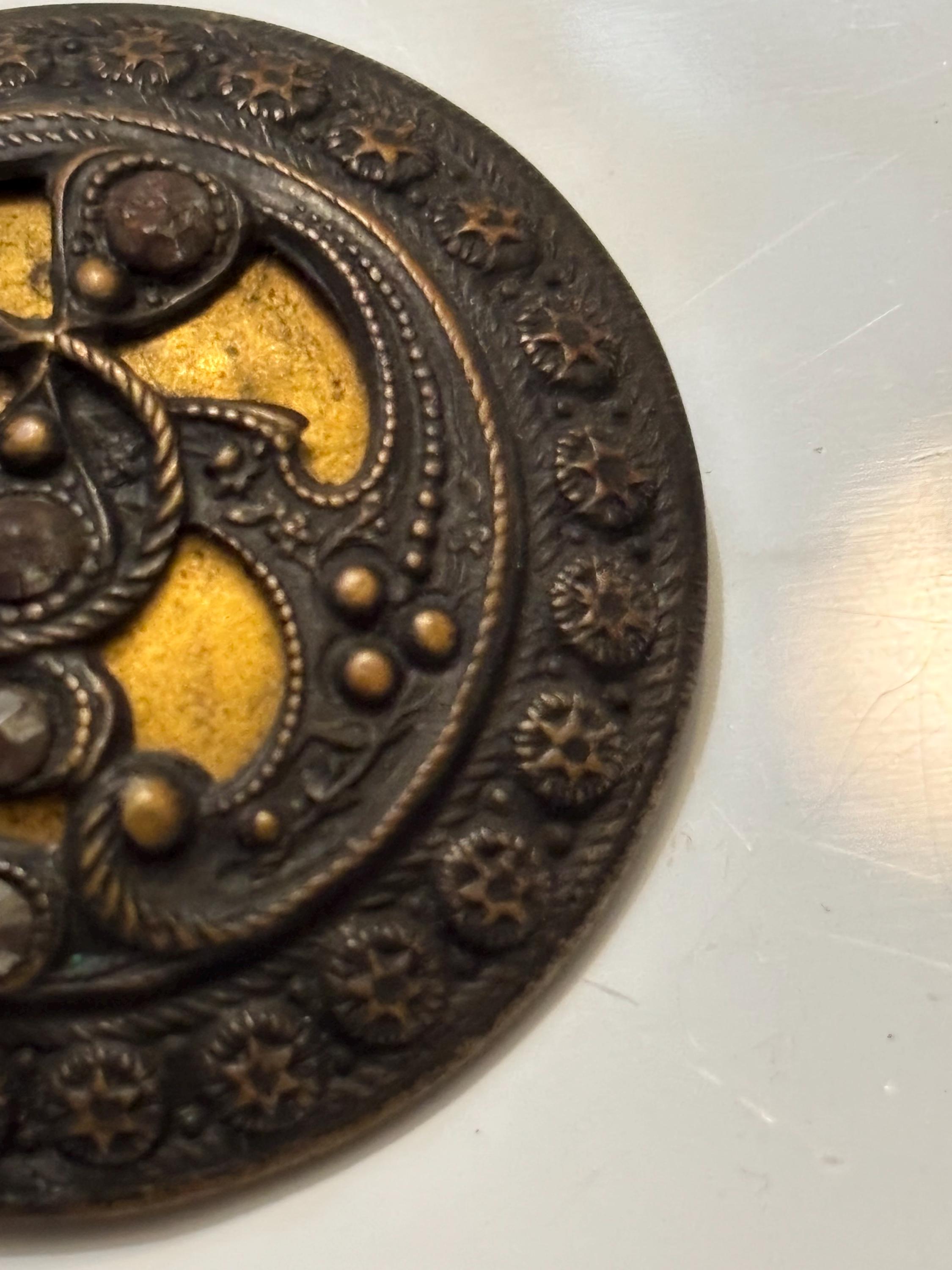 Antique Gothic Celtic Irish Steel Cut Out BUTTON, Antique 1800s Irish ...
