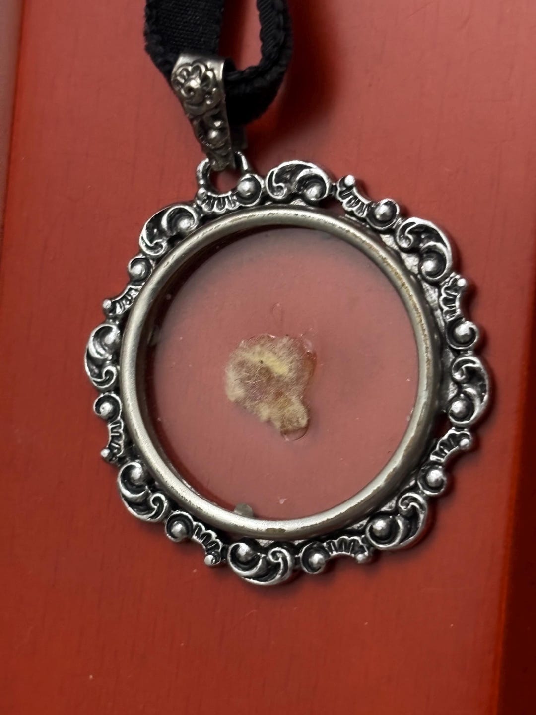 Vintage 1970 Christian Reliquary Pendant, Vintage Framed # ...