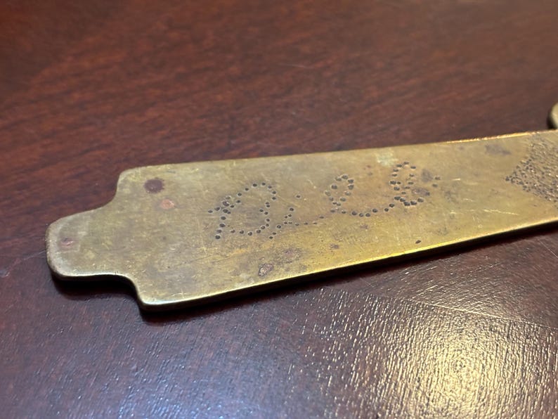 Vintage WWII Brass Trench Art Envelope Opener by BILL, Monogrammed Bill ...