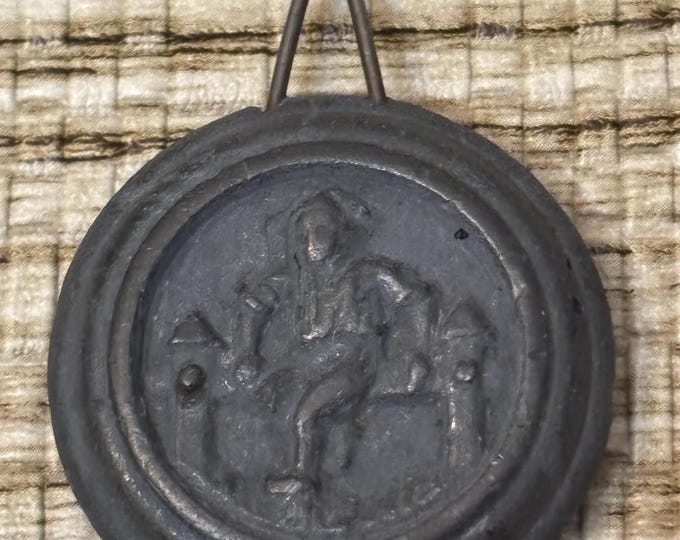 Pendulum Bob Seth Thomas Mantle Clock, Cast Iron Boy on the Fence ...