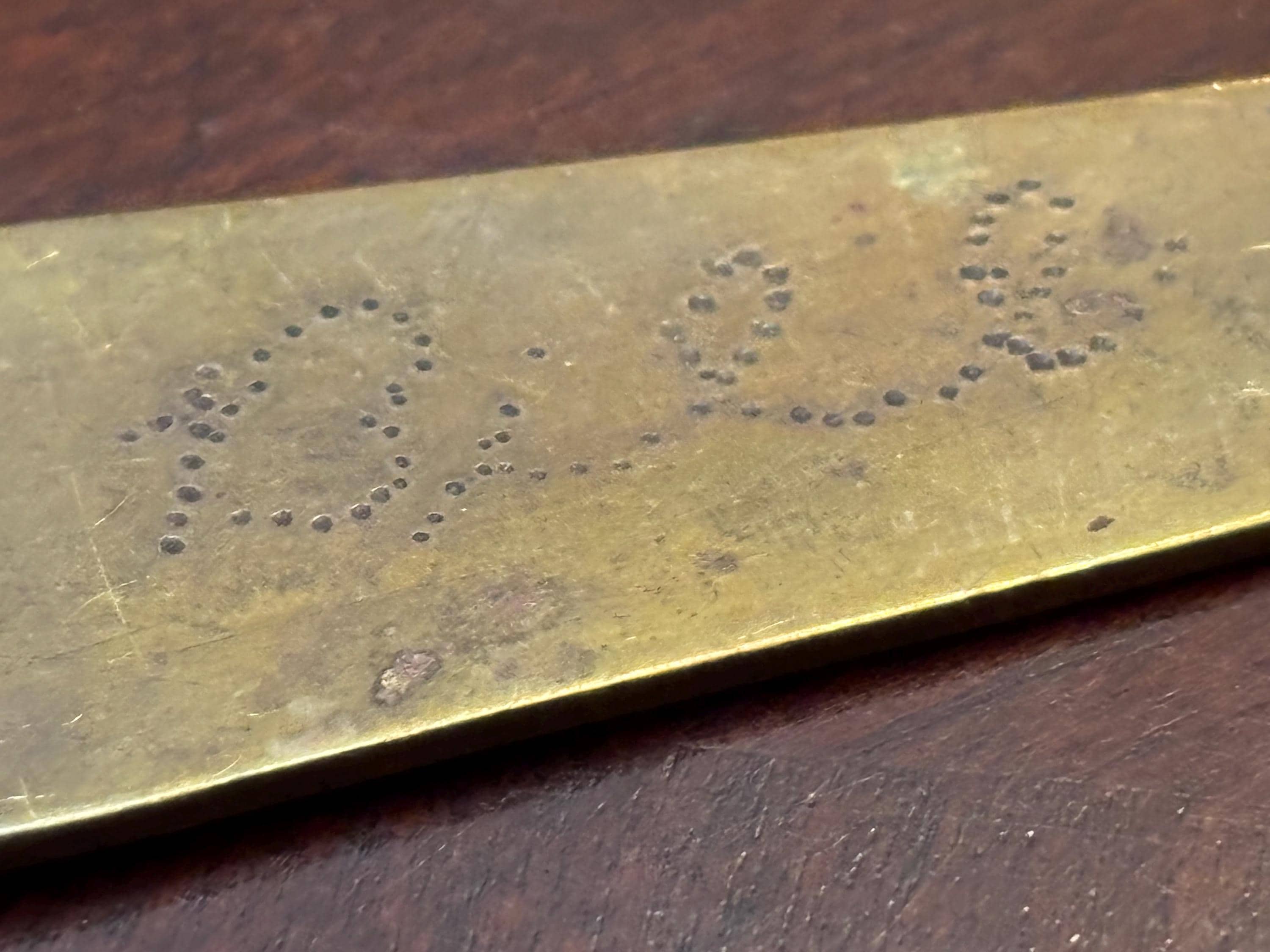 Vintage WWII Brass Trench Art Envelope Opener by BILL, Monogrammed Bill ...