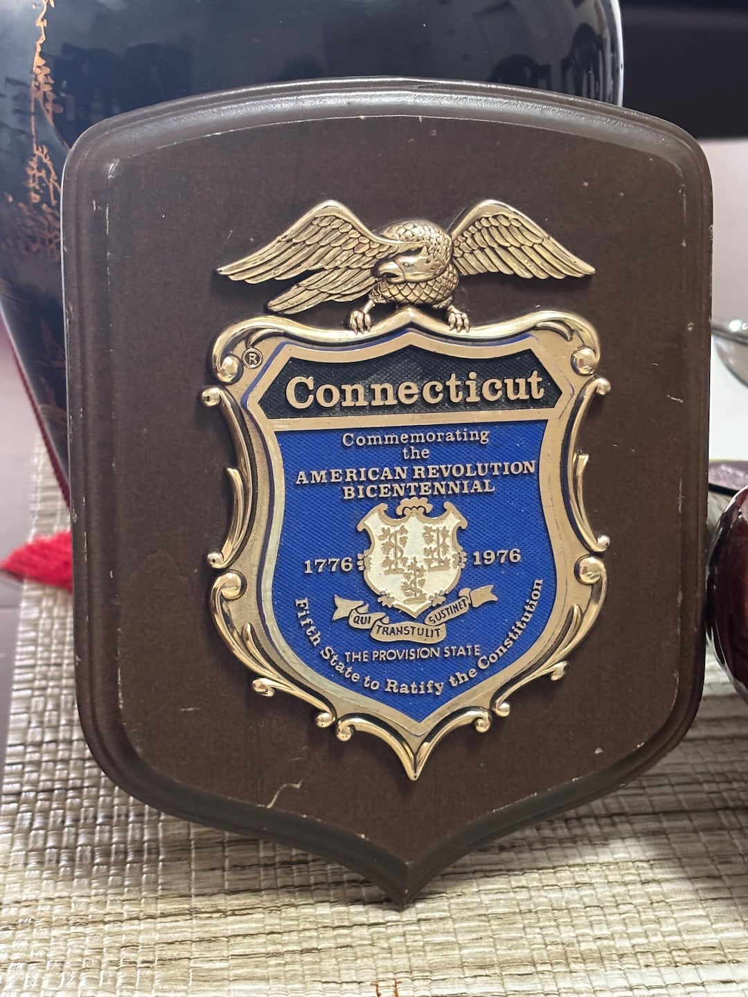 Vintage Bicentennial Connecticut 1776 1976 American Revolution Plaque ...