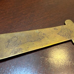 Vintage WWII Brass Trench Art Envelope Opener by BILL, Monogrammed Bill ...