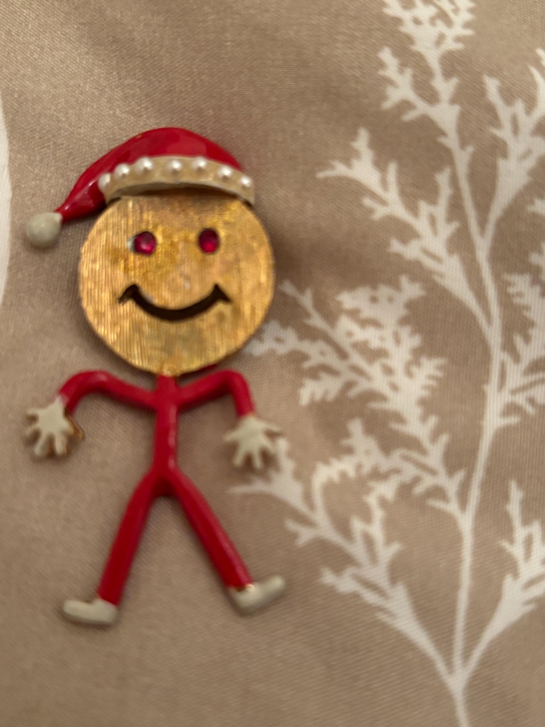 Vintage Smiley Face Man Stick Pin, Vintage Large Santa Smiley Face ...